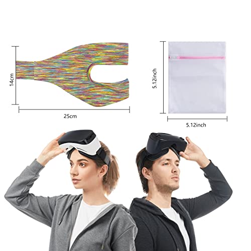 VR Eye Masks Sweat-Breathable Breathable Sweat Resistant Quick Drying Protective Accessories Use with Oculus Quest 2 Oculus Rift Playstation VR (2pcs),Color+Grey