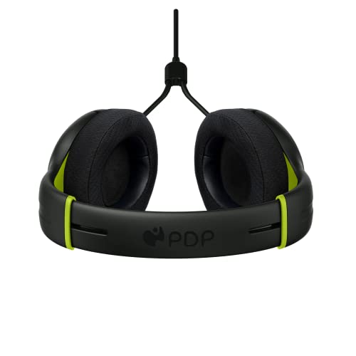 PDP Gaming AIRLITE Xbox Headset with Microphone, Series XS/Xbox One/Windows PC, Lightweight Wired Power Stereo Headphones, Noise-cancelling Mic- Electric Black (Only at Amazon)