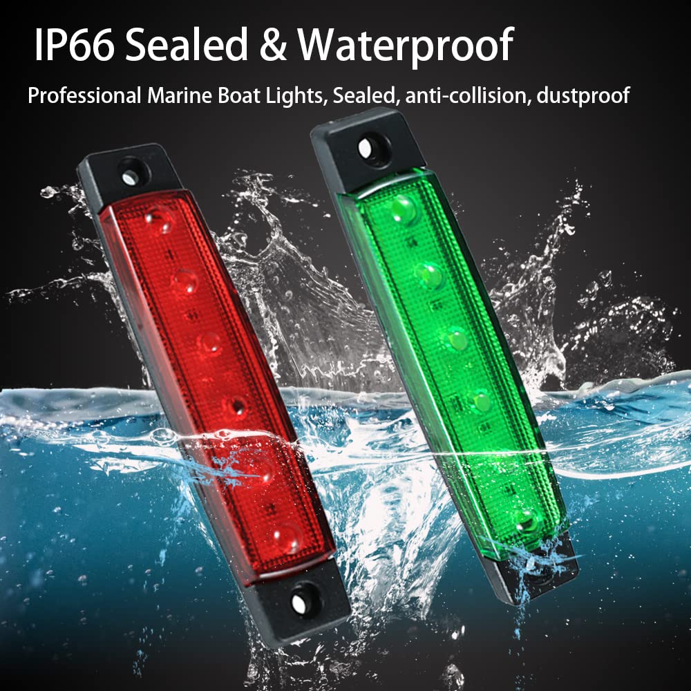 WIMACT LED Boat Interior Lights Marine Lights Courtesy Light Strip Deck Transom Cockpit Navigation Lighting Waterproof 12V for Fishing Pontoon Sailboat Kayak Yachtv(2Pcs)