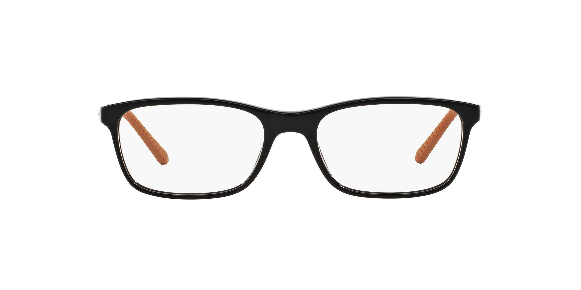 Ralph by Ralph Lauren Men's RL6134 Rectangular Prescription Eyewear Frames, Black/Demo Lens, 53 mm