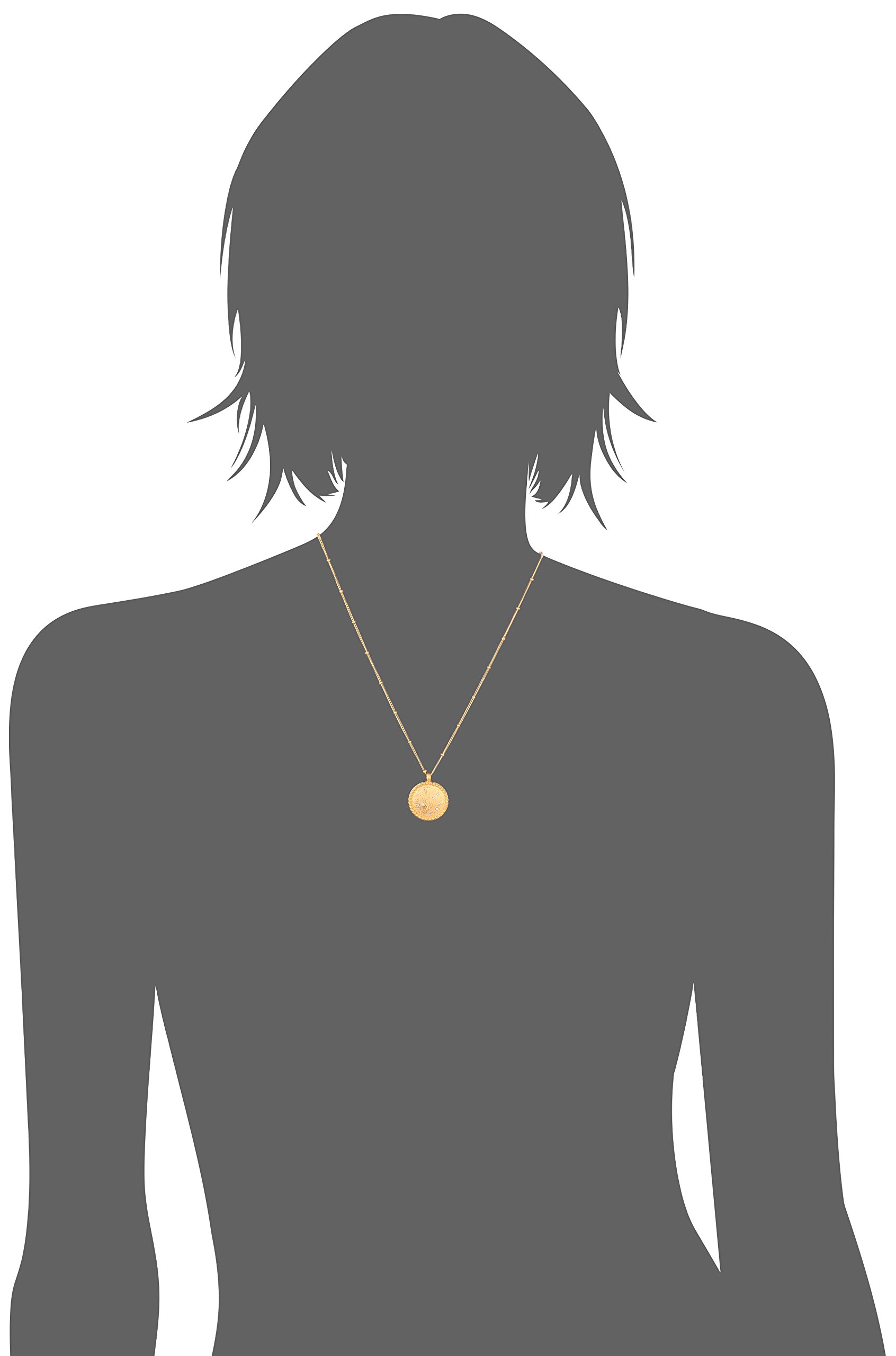Satya Jewelry Celestial Goddess White Topaz Gold Pleiades Pendant Necklace, 18-Inch