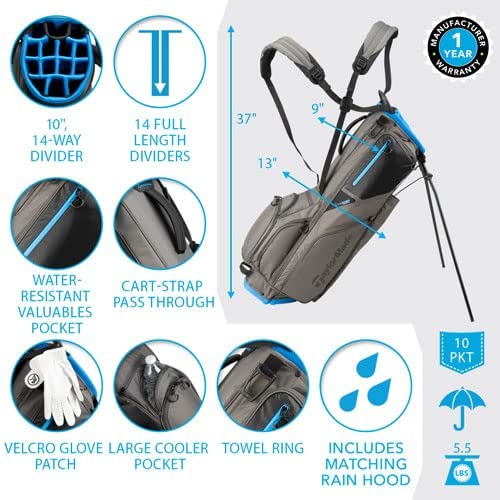 Taylormade Women's FlexTech Crossover Bag, Kalea, Cool Gray, Lavender