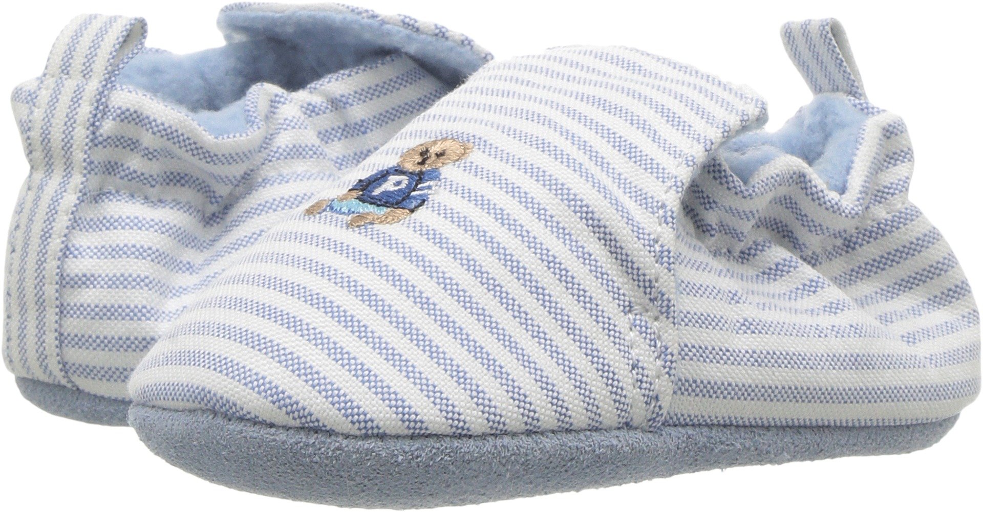 Ralph Lauren Layette Percie Slipper, Blue Stripe/Multi, 2 M US Infant