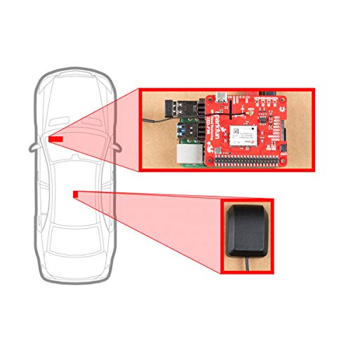 SparkFun GPS-RTK Dead Reckoning pHAT Compatible with Raspberry Pi-Concurrent Reception of GPS GLONASS Galileo BeiDou High Precision GPS - Receives L1C/A & L2C Bands Voltage:5V or 3.3V Logic:3.3V