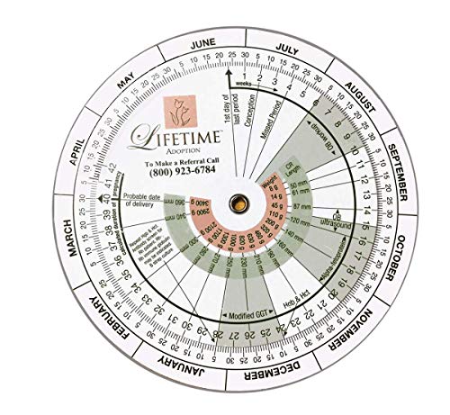 Pregnancy Wheel: Due Date Calculator for Pregnant Patients. Designed for OB/GYN, Doctors, Midwives, Nurses, and Patients