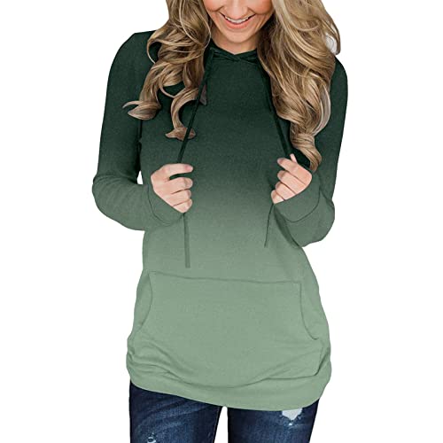 Womens Comfortable Pullover Padded Fall and Winter Printed Hooded Tops Casual Hoodies Sport Sweatwear Sweatshirt