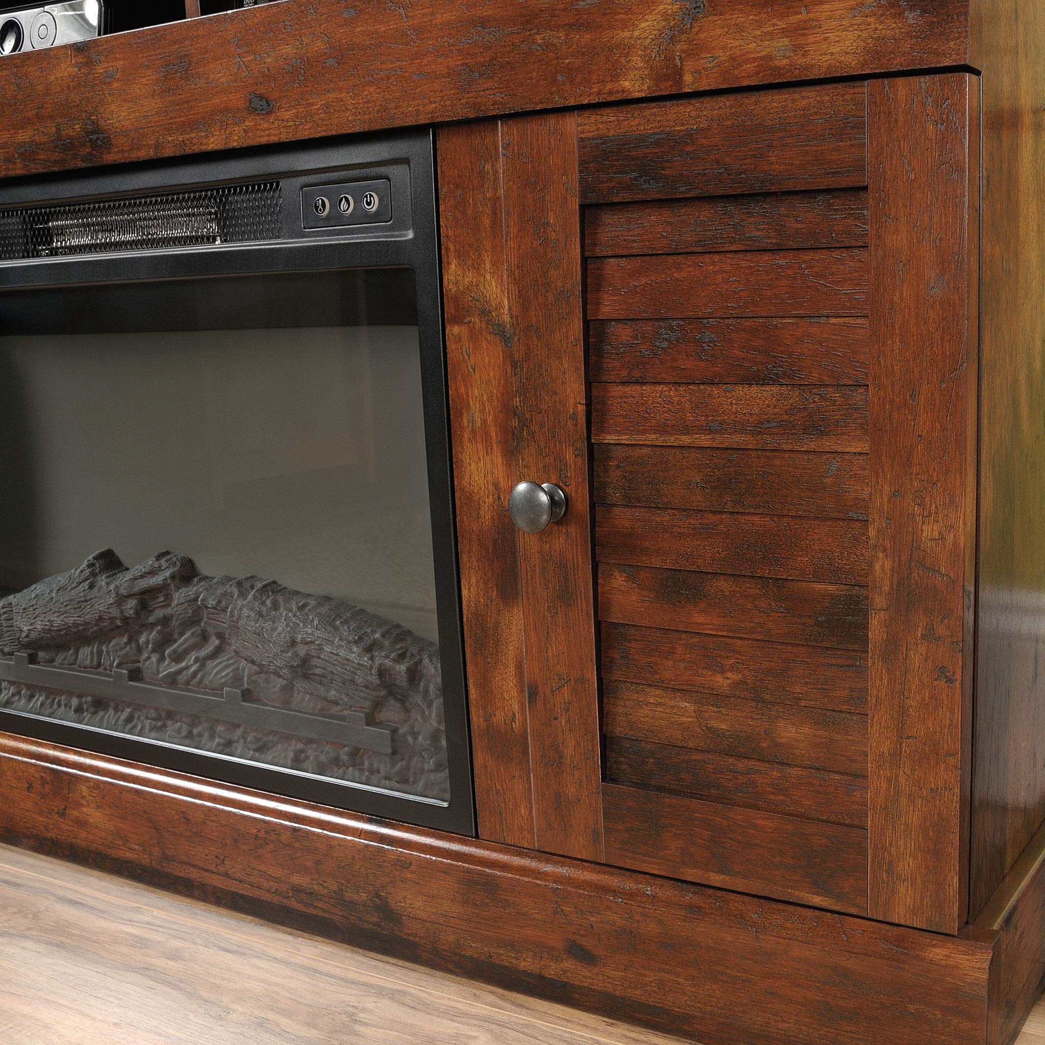 Sauder Harbor View Media Fireplace, for TVs up to 60", Curado Cherry finish