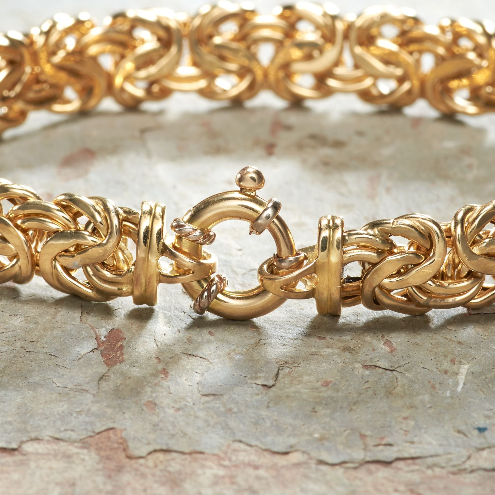 Ross-Simons Italian 18kt Yellow Gold Byzantine Bracelet. 7 inches