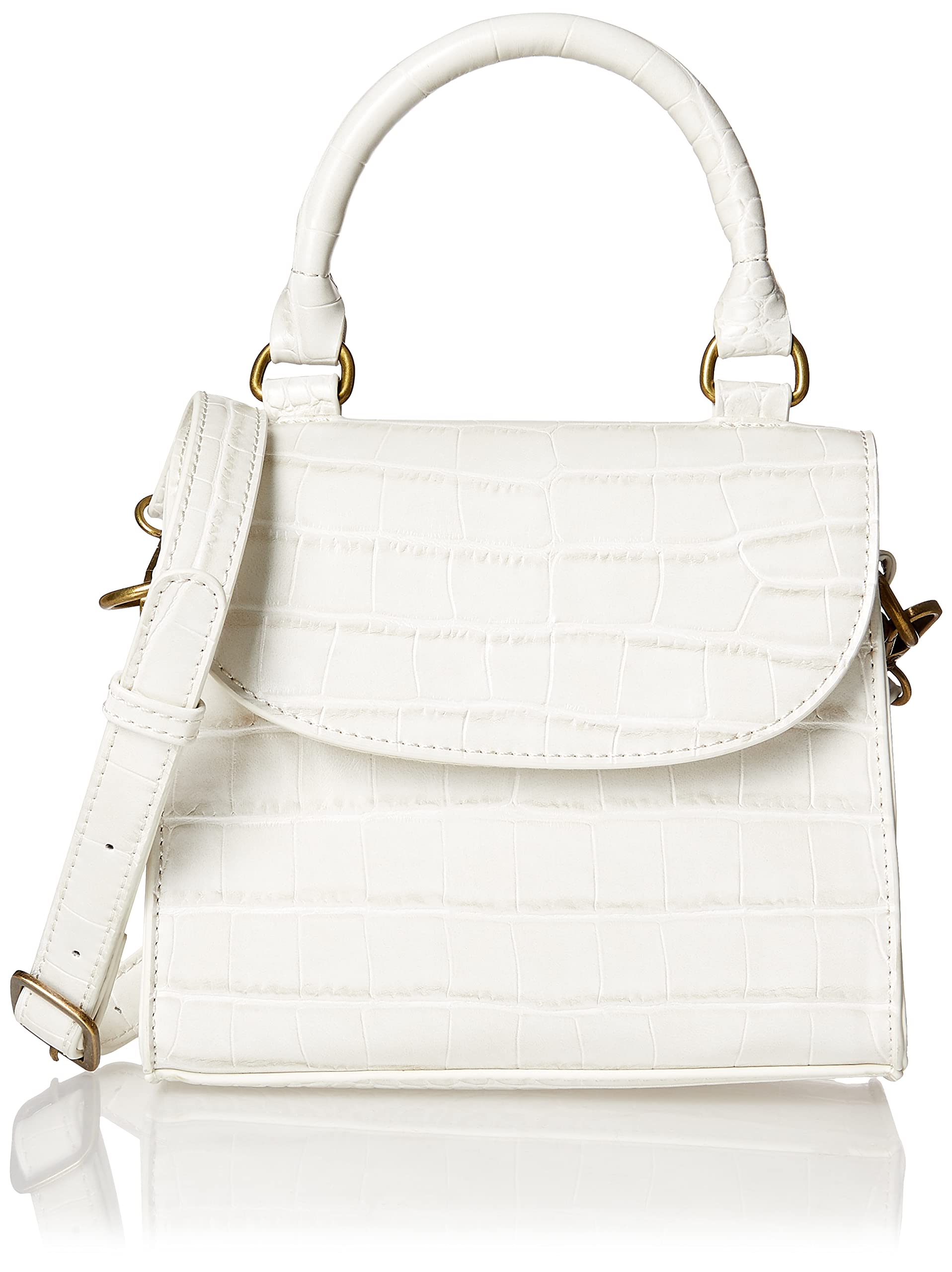 The Drop Women's Diana Top Handle Crossbody Bag, White, One Size