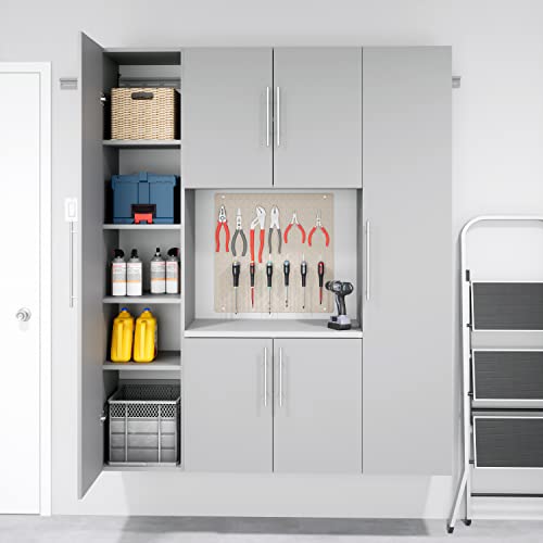 Prepac HangUps Work Storage Cabinet Set Q-4pc, 60 in. W x 72 in. H x 16 in. D, Light Gray, 30 Cubic Feet