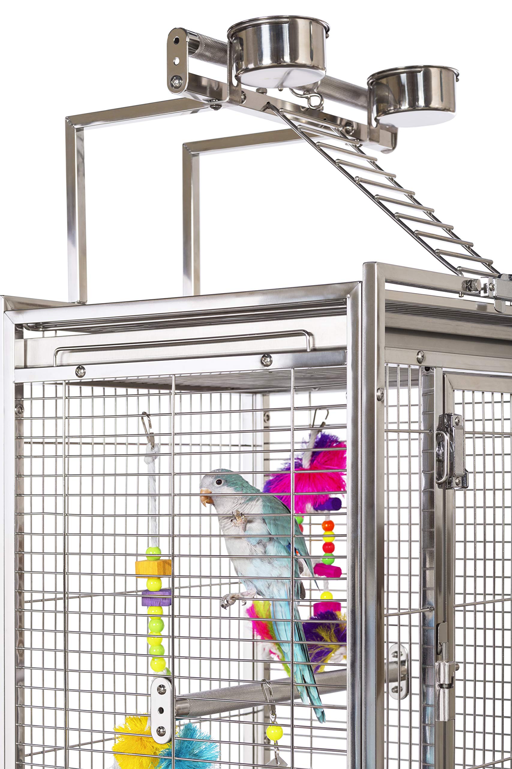 Prevue Pet Products Small Stainless Steel Playtop Bird Cage