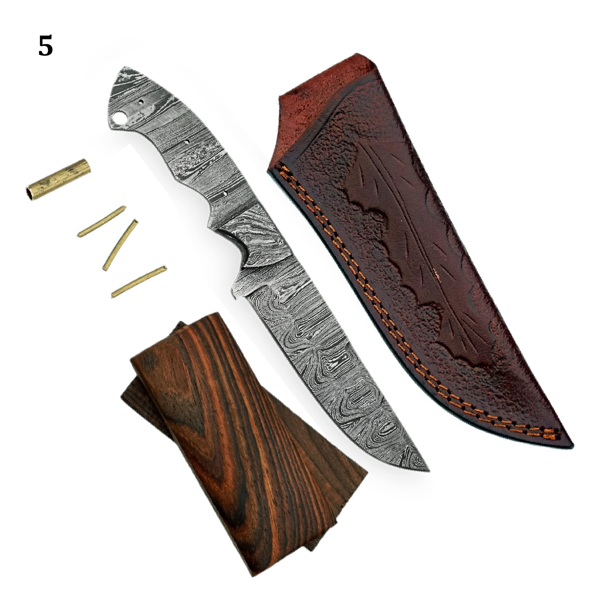 Poshland BB-7005 Damascus Steel Blank Blade as Knife Making Supplies Handmade