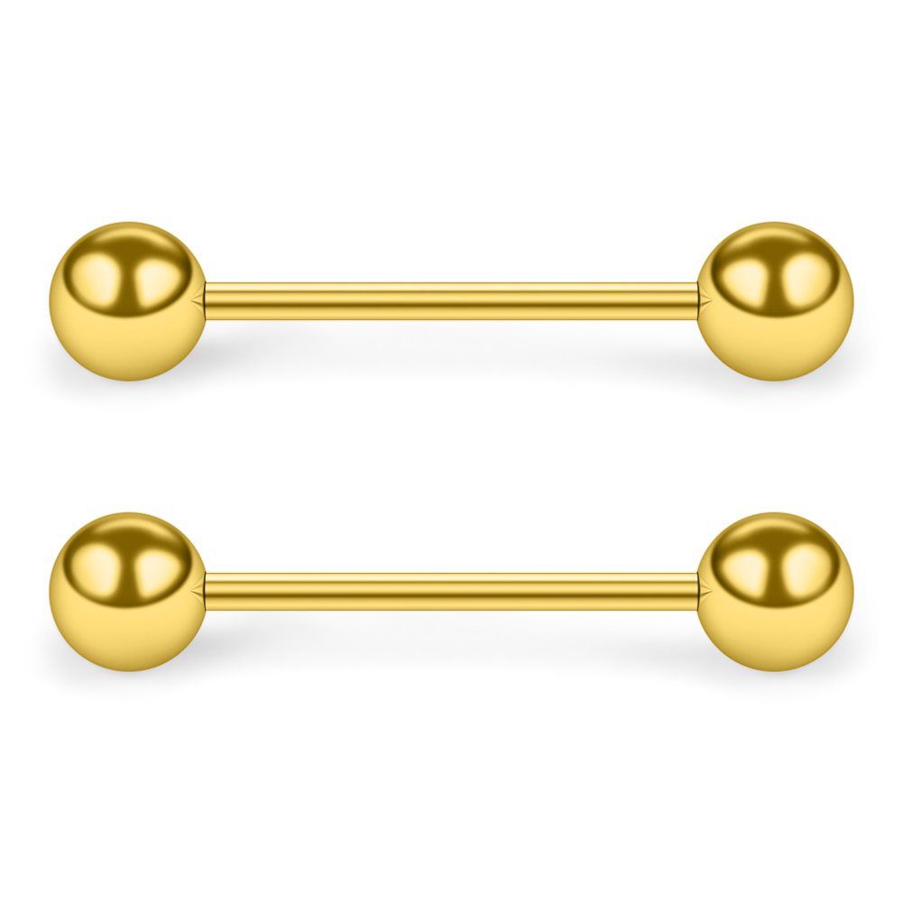 SCERRING 316L Stainless Steel Externally Threaded Nipple Bar Barbell Rings Piercing Retainer 16G 5/8Inch 12PCS