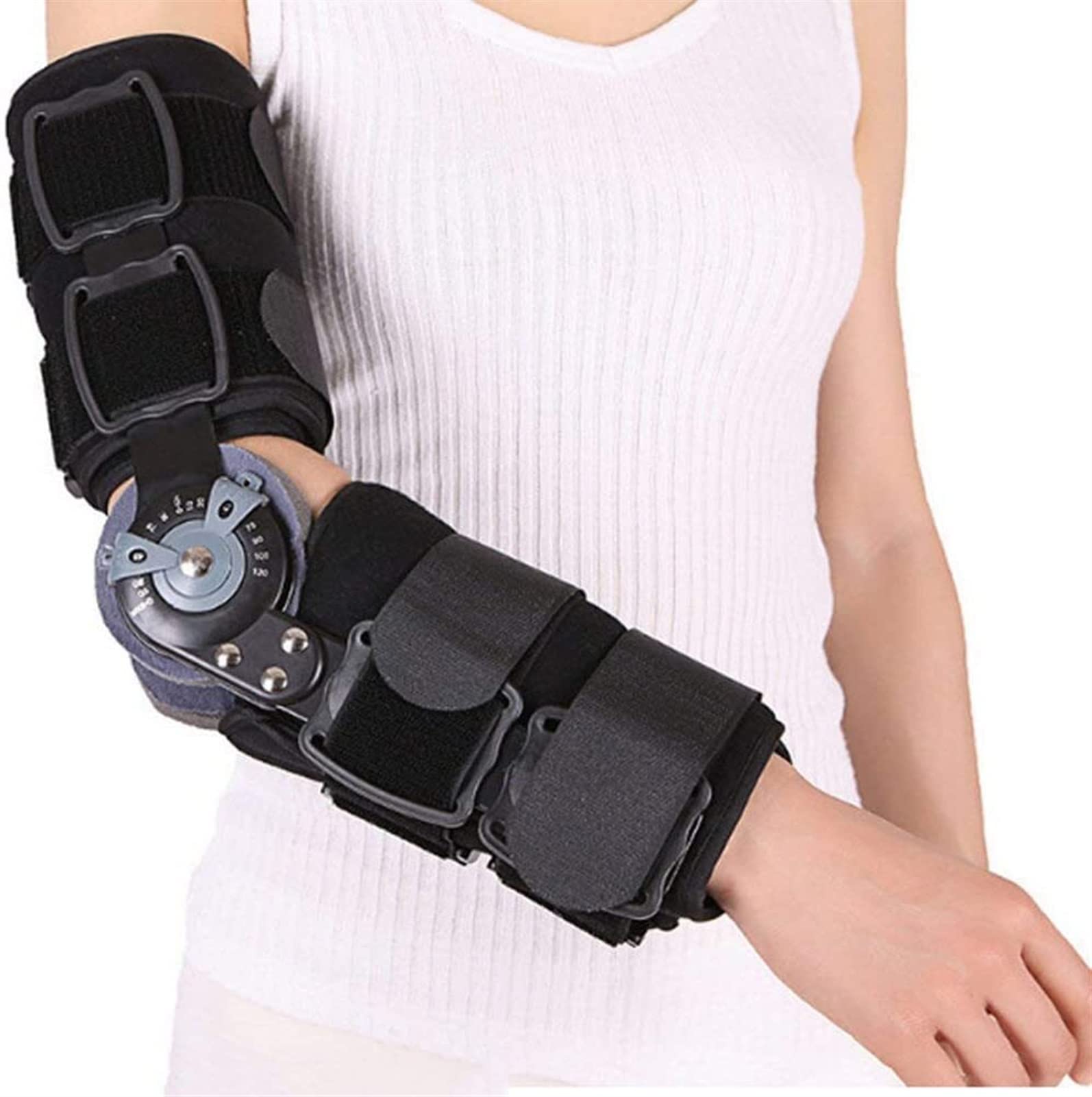 TSUSF Hinged Elbow Brace Elbow Immobilizer For Injuries Sprained Elbows Tendonitis Arthritis And Other Sports Injuries