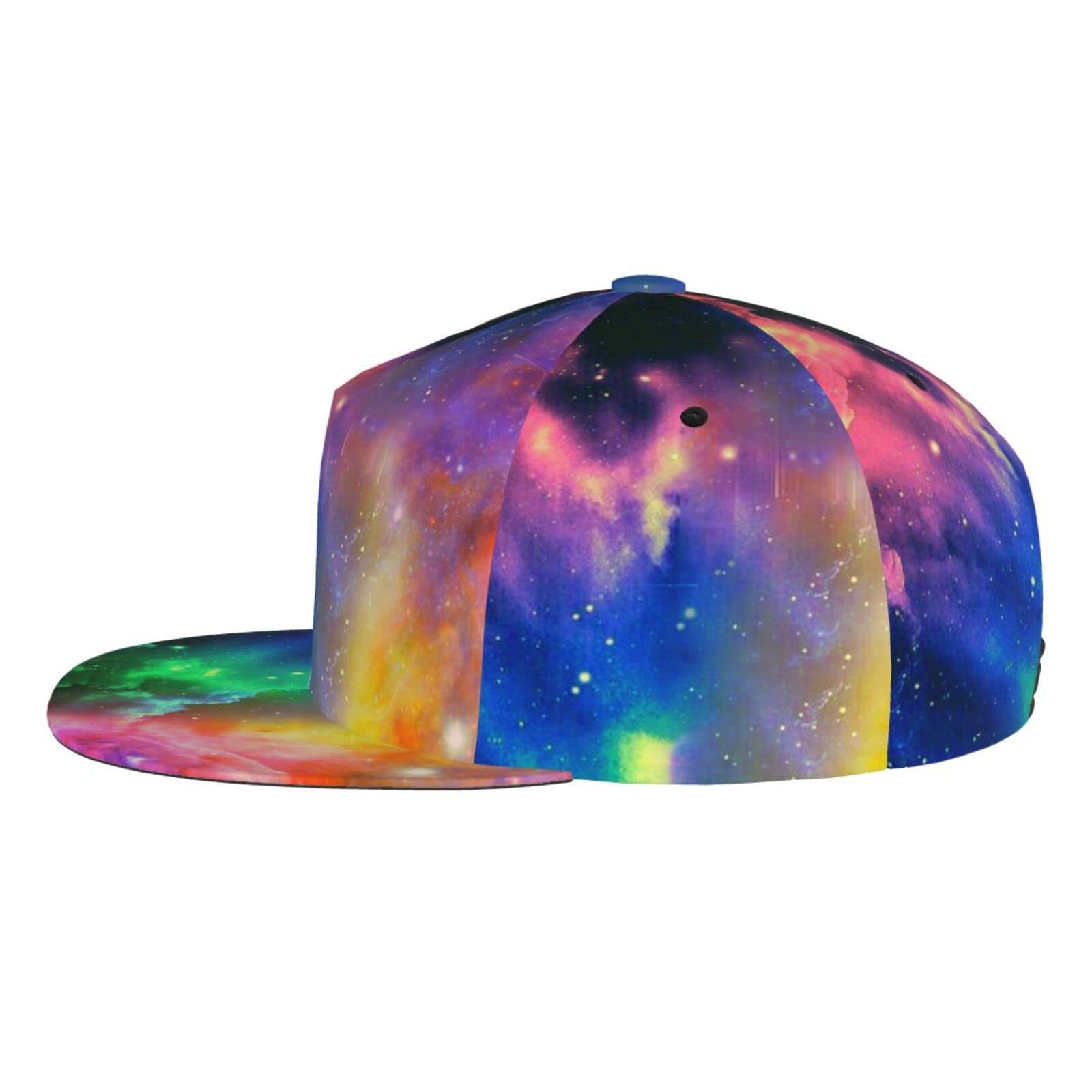 SULIZYAL Colorful Galaxy Snapback Hat Cool Hip Hop Baseball Cap Adjustable Flat Bill Brim Trucker Hats for Men Women
