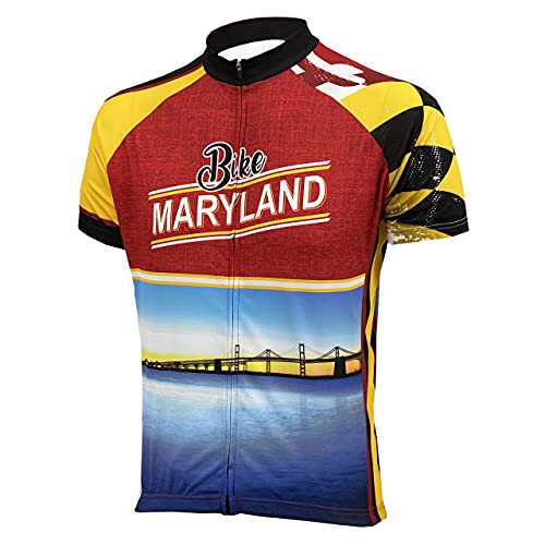Peak 1 Sports Maryland Men's Cycling Jersey L - Men's Red