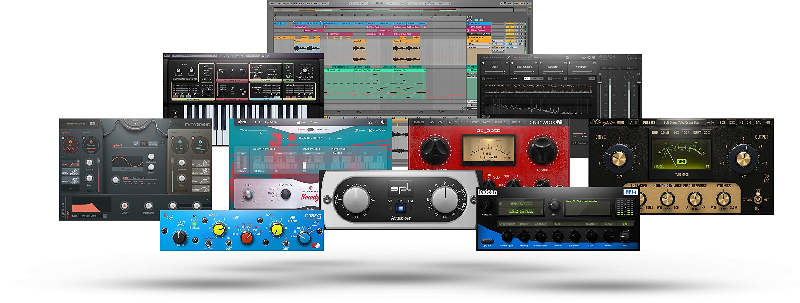 Presonus AudioBox 96 Audio Interface (May Vary Blue or Black) Full Studio Bundle with Studio One Artist Software Pack w/Mackie CR3 Pair Studio Monitors and 1/4” Instrument Cables, Usb