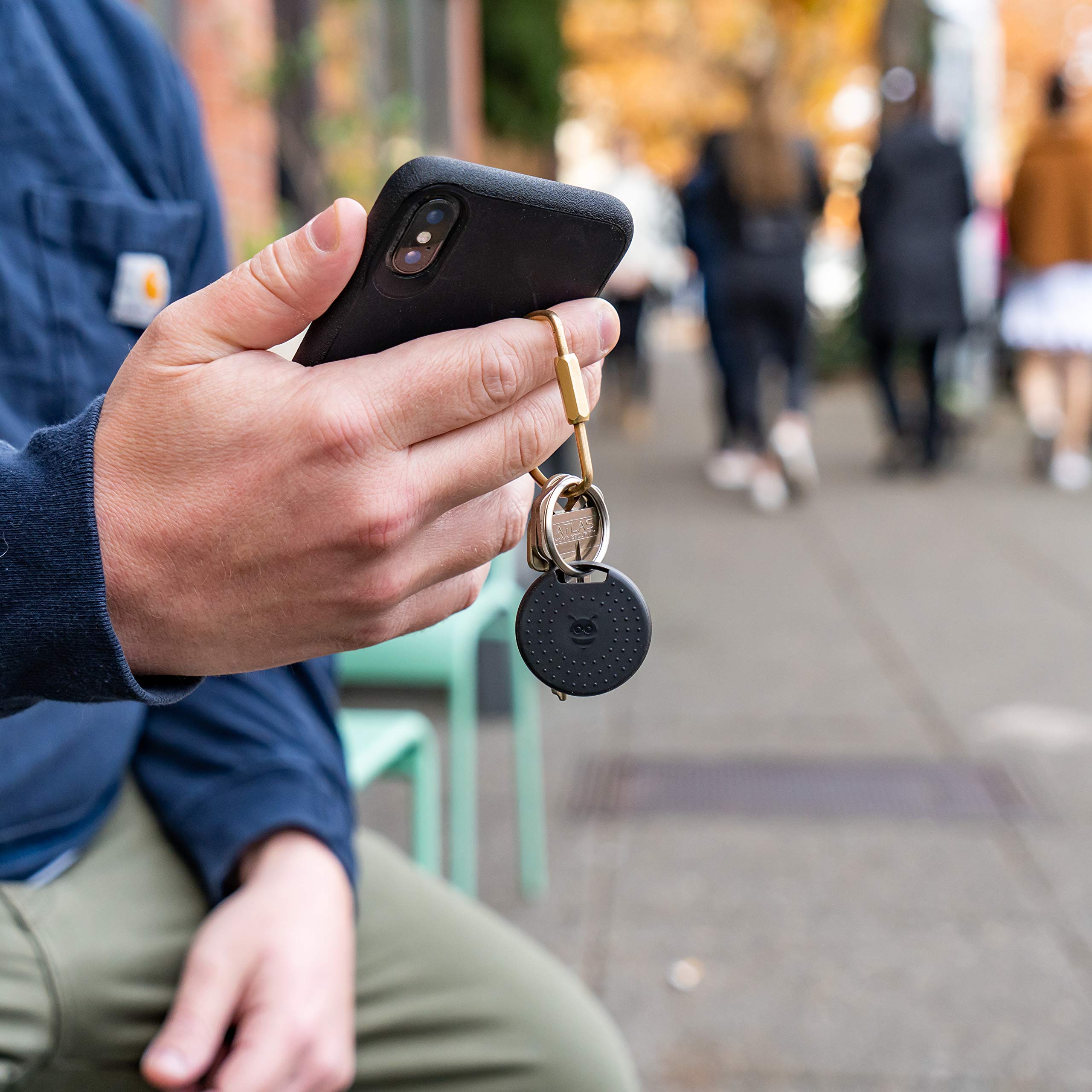 Pebblebee 500-Foot Range Smartphone Bluetooth Key Finder 2.0 for Wallet, Car Keys, Pet Collars, Phones, and More, Black