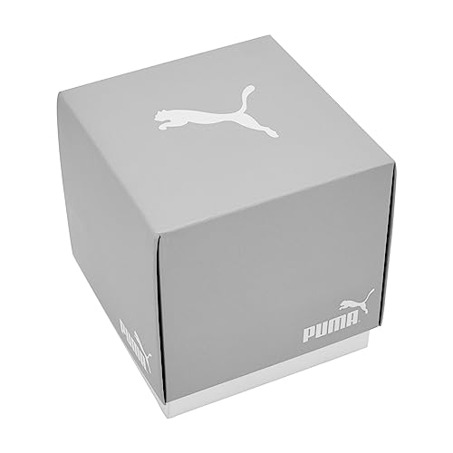 PUMA Men's Reset V2 Three Hand Black Polyurethane Band Watch (Model: P5004)