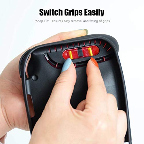 Skull & Co. GripCase: A Dockable Protective Case with Replaceable Grips [to fit All Hands Sizes] for Nintendo Switch [No Carrying Case] - Animal Crossing