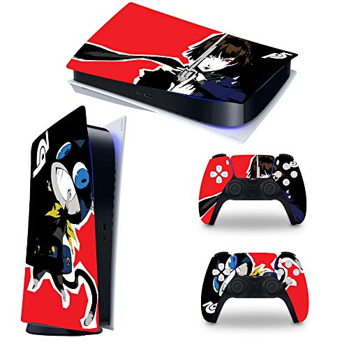 Shooter Seires Game - PS5 Standard Edition Skin Console and 2 Controller, Vinyl Decal Sticker Full Cover Protective