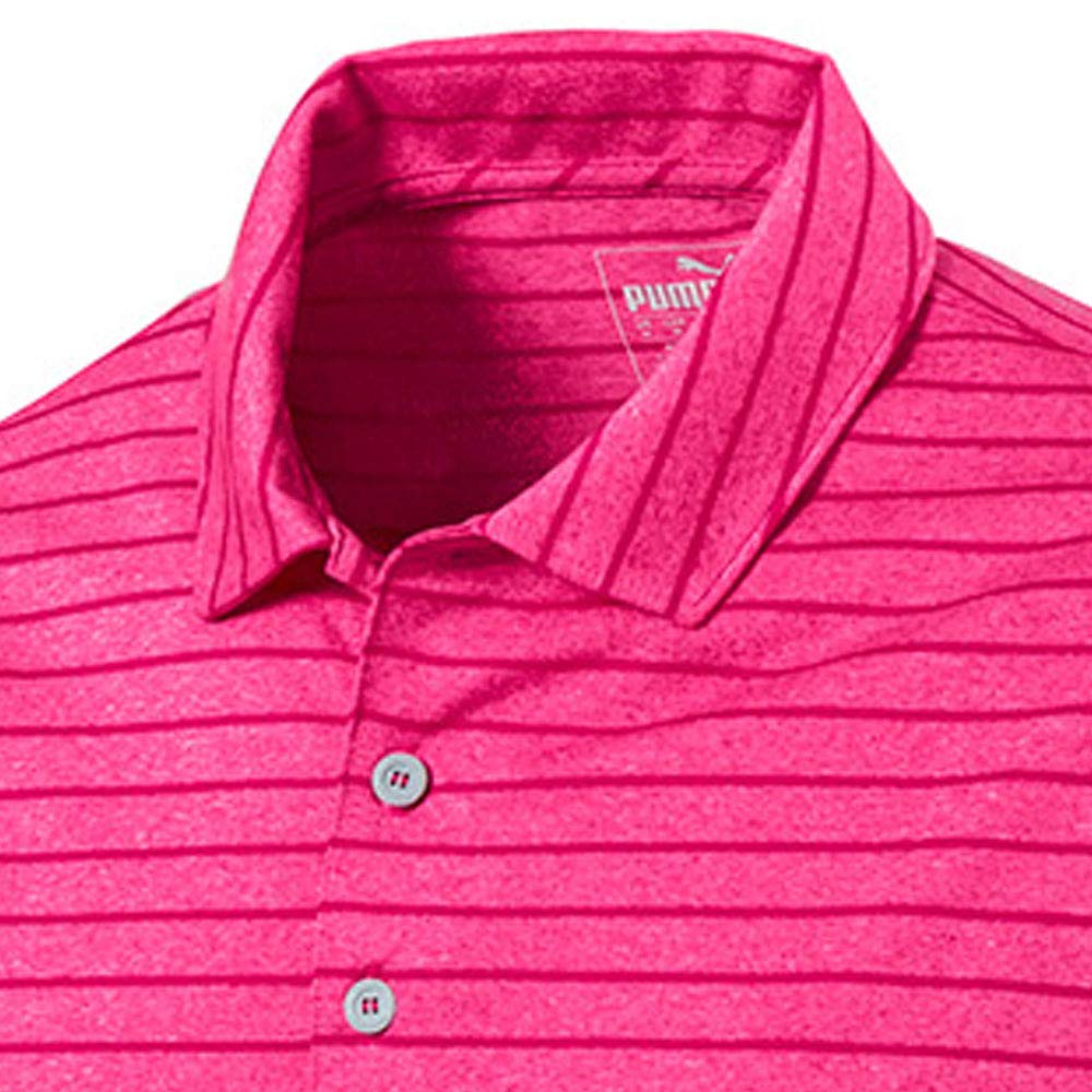 Puma Golf Men's 2019 Rotation Stripe Polo, Fuchsia Purple, Large