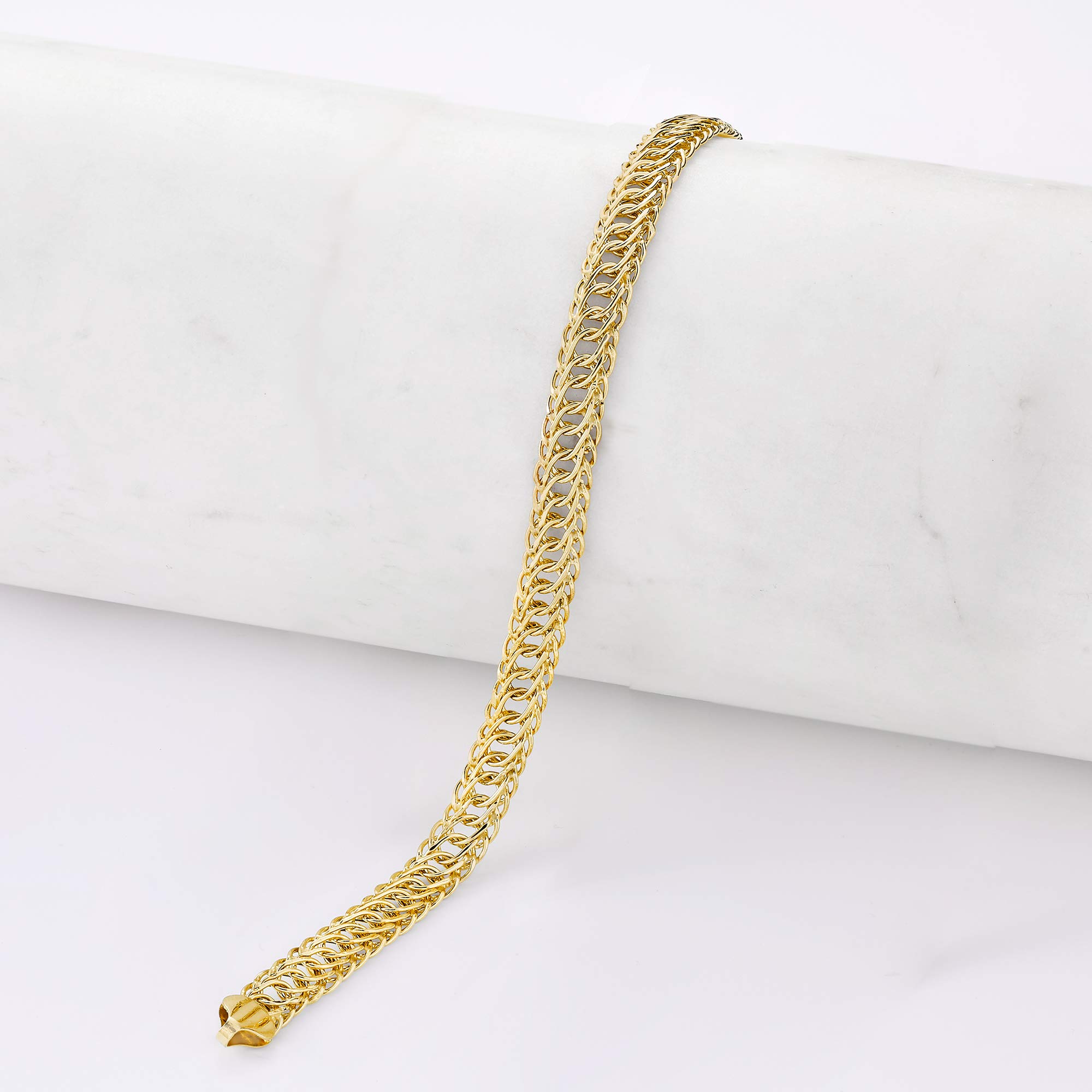 Ross-Simons 14kt Yellow Gold Flat Oval-Link Bracelet. 7 inches