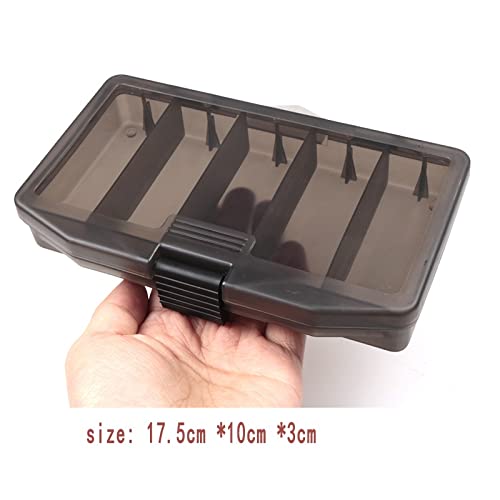 WALNUTA Fishing Box Large 5 Grid Matte Thickened Bait Accessories Storage Box Fishing Gear Fishing Tool Bait Box (Color : A)