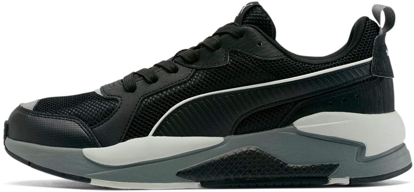 PUMA unisex adult X-ray Sneaker, Puma Black-puma Black-metallic Silver-high Rise, 10.5 US
