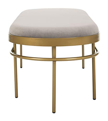 Safavieh Sylva Oval Bench, 0, Grey/Gold