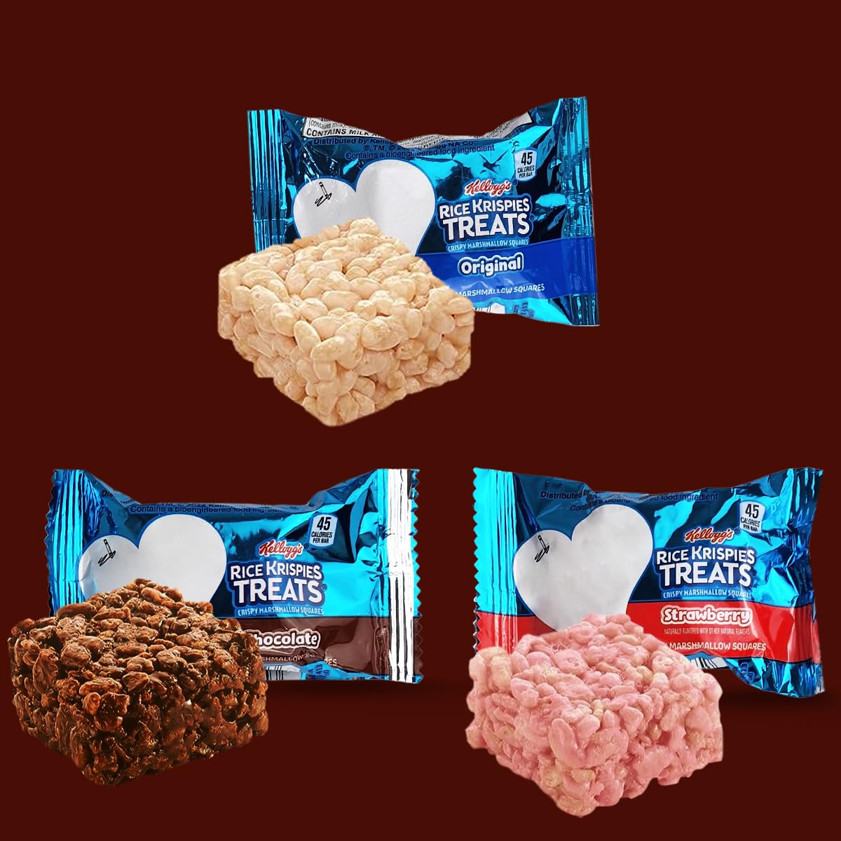 Rice Krispies Treats Crispy Marshmallow Squares Mini's - Veriety pack - 104 Count Gret afor trick or treat