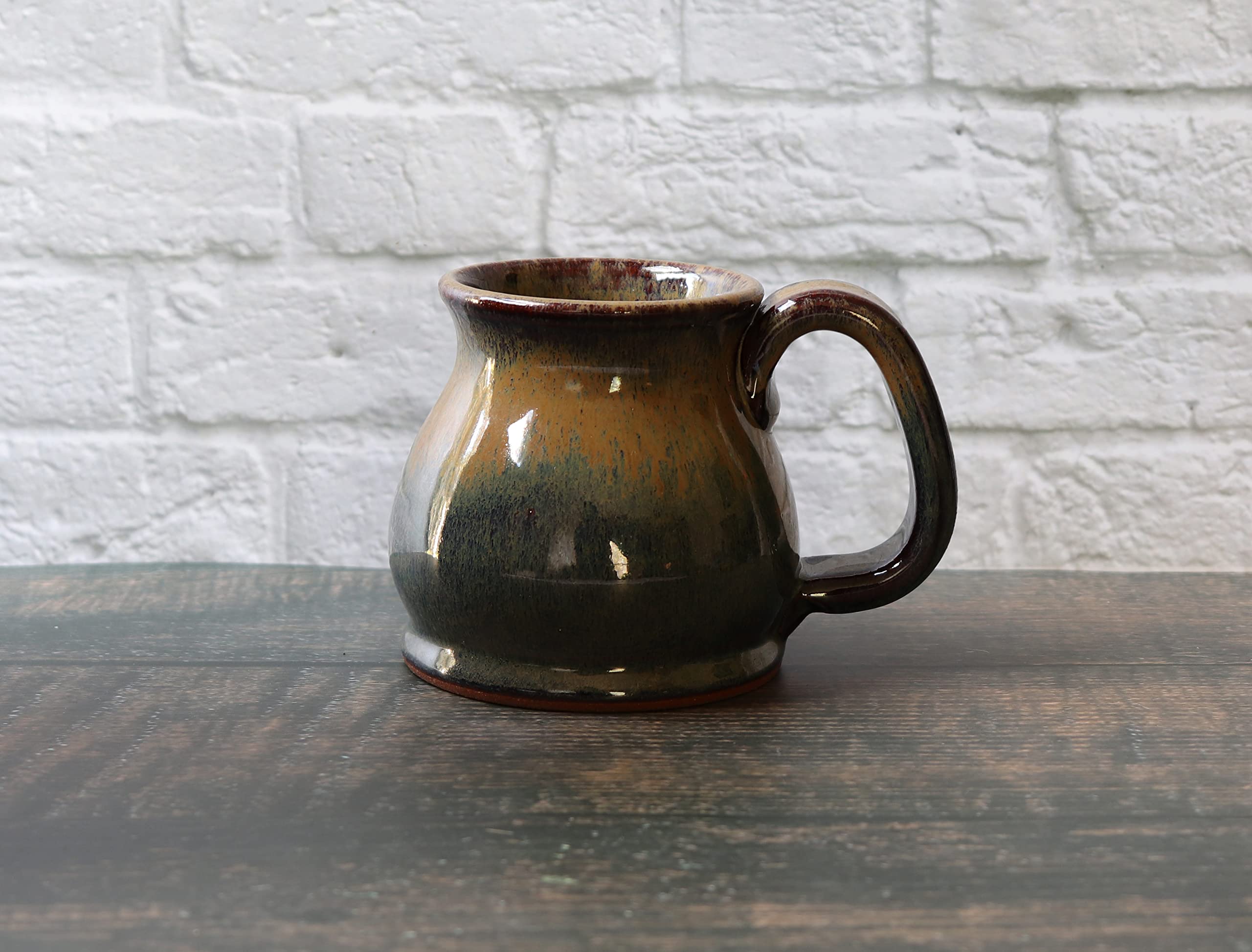 SHS Collection USA Handmade 12oz Coffee Mug Potbelly (Root Beer Float)