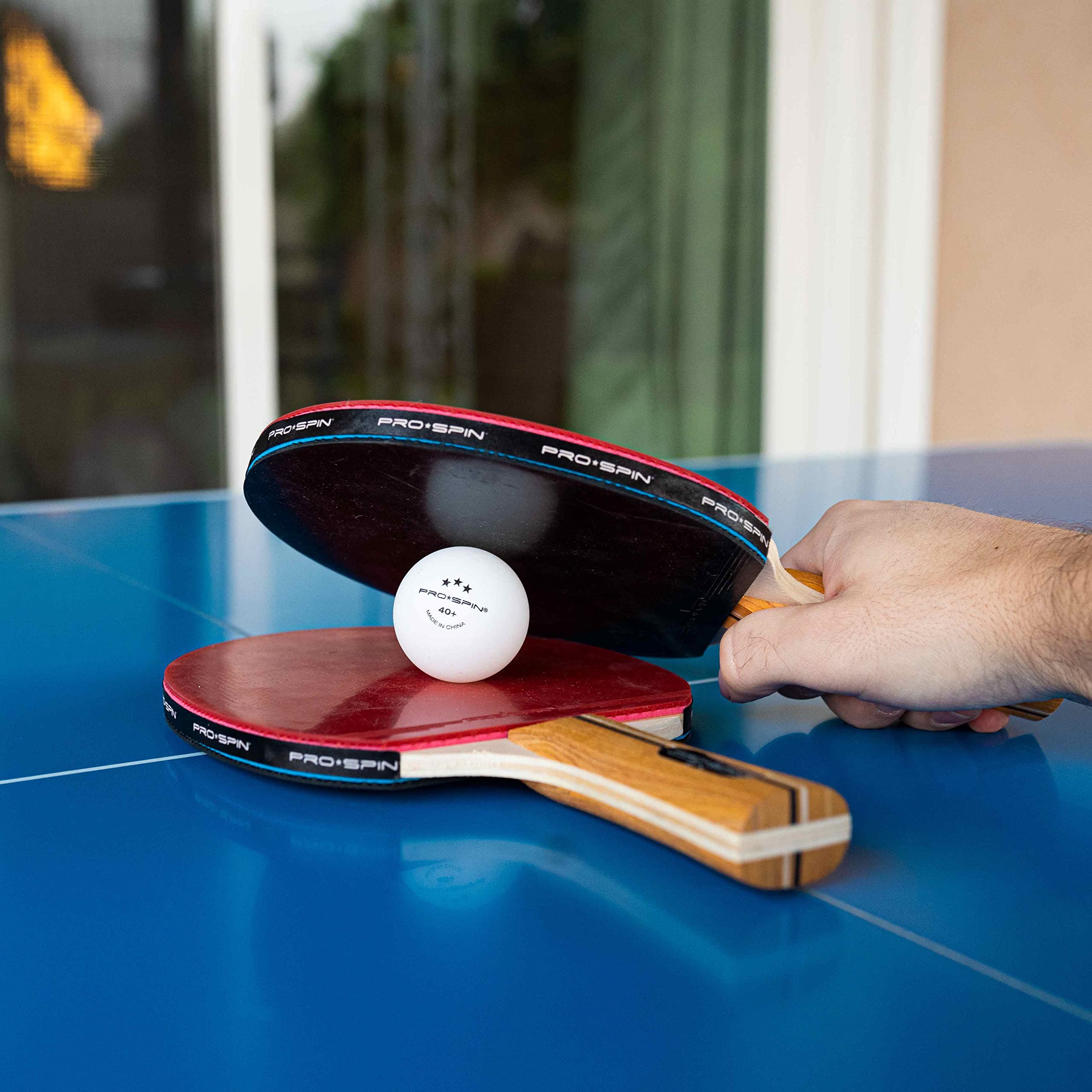 PRO-SPIN Ping Pong Paddles - High-Performance 2-Player Set with Premium Table Tennis Rackets, 3-Star Ping Pong Balls, Compact Storage Case | Ping Pong Paddle Set of 2 for Indoor & Outdoor Games