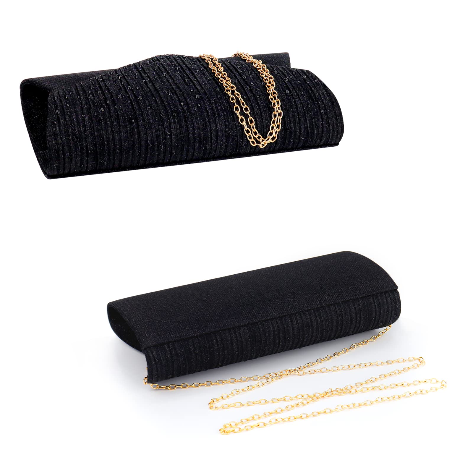 Whale Power Women's Clutch Purses Envelope Evening Handbag Bridal Prom Party Purse Black