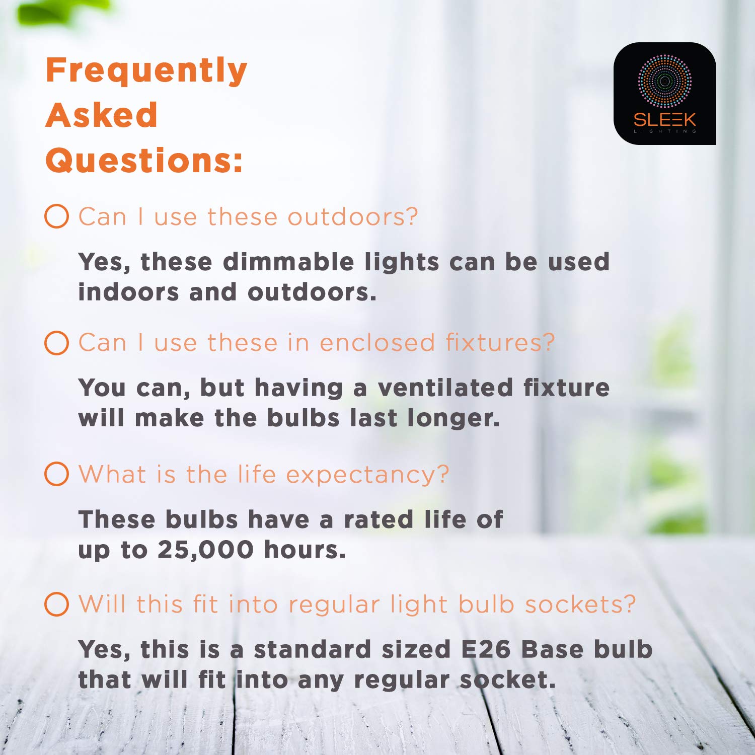SLEEKLIGHTING LED Par 30 Long Neck,11 Watt(75 Watt Equivalent),850Lumens,Dimmable Wide Flood Bulb, Indoor/Outdoor, Recessed Lighting, Spot Light,E26,ES&UL Wet Location 4Pack (3000K)