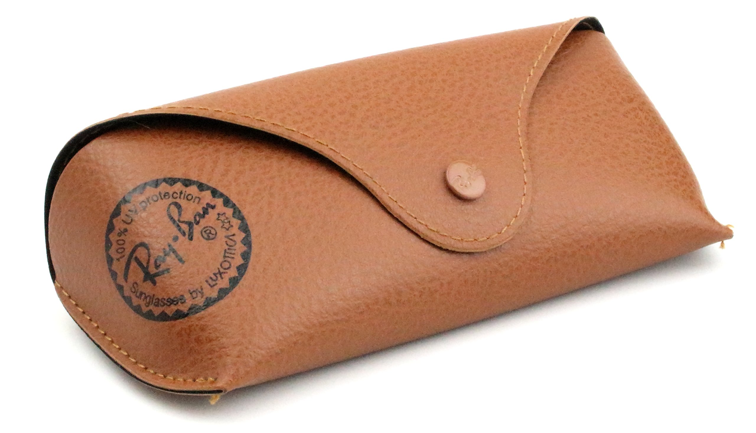 Ray Ban Brown Leather Medium Case,Booklet,Cloth