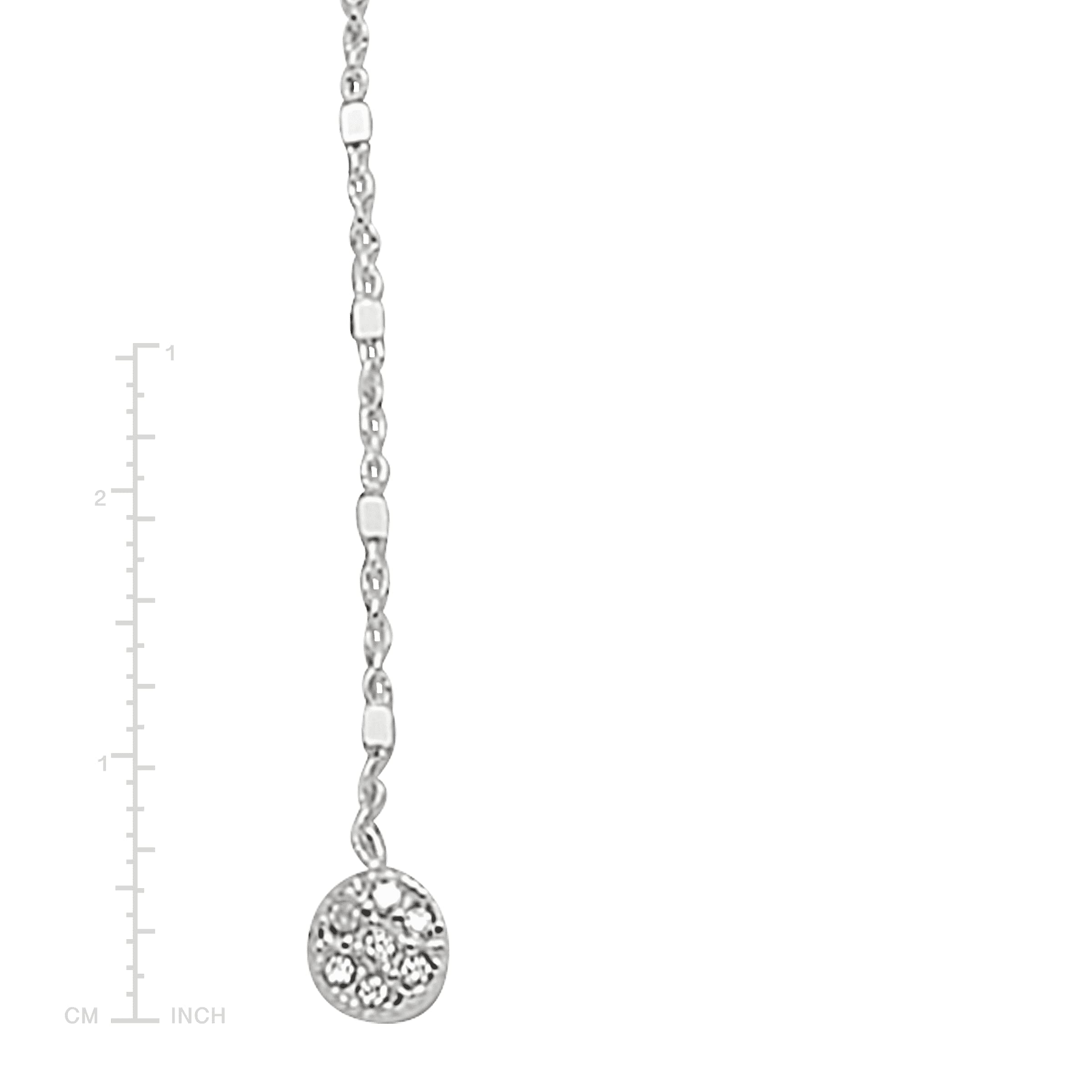 Silpada 'Crystal Falls' Cubic Zirconia Lariat Necklace in Sterling Silver, 16" + 2"