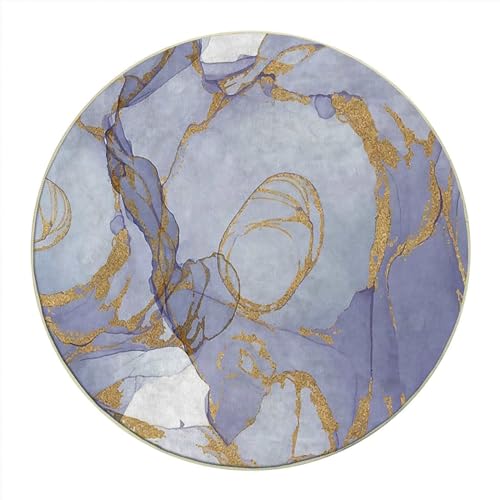 Round Office Chair Mat Marble Chair Rugs Floor Protectors Abstract Luxury Art Office Home Floor Protector mat Chairmats 4 FT