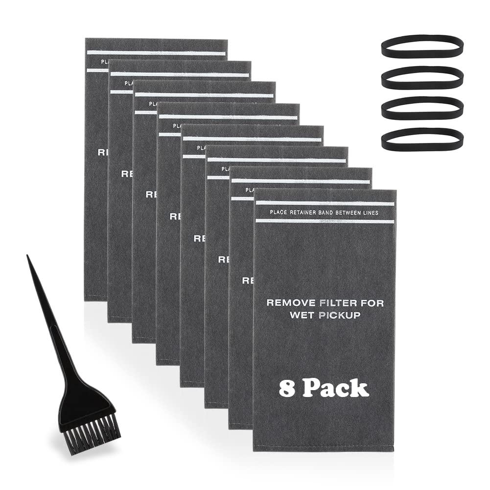 Wet Dry Vac Filter Bags: 8 Pack Vac Replacement Filters Bags for 2-2.5 Gallon Vacuums Compatible with Shop Vac Stinger Craftsman Husky