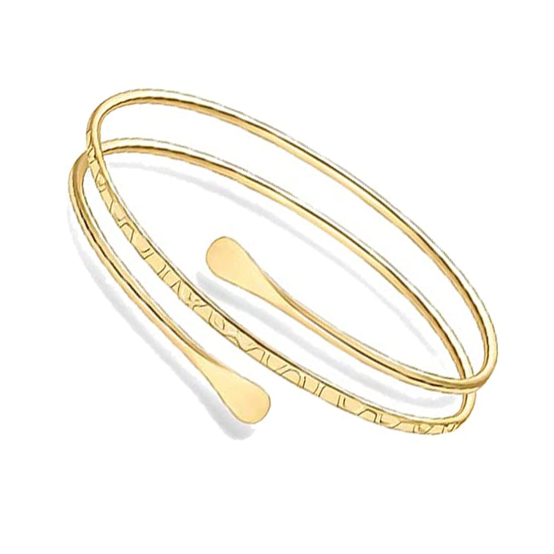 Svovin 1-9 Pieces Arm Cuff Upper Arm Band Cuff Bracelet Bangle for Women Gold Adjustable Armband Setā¦