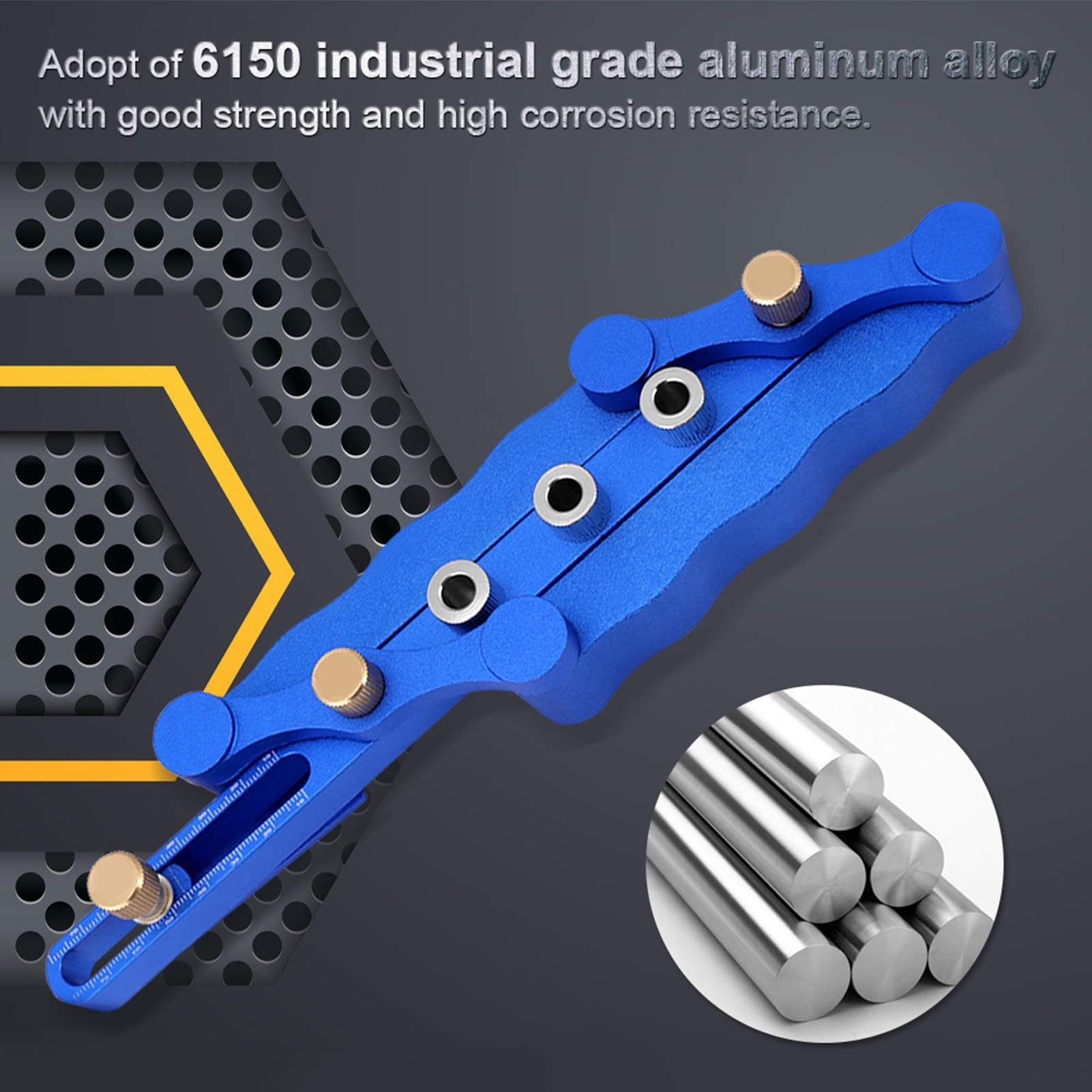 Self Centering Doweling Jig Kit Wood Drill Holes Hand Tools Drilling Guide Puncher Set for Metric Dowels 6/8/10mm, Jigs