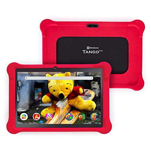 Simbans [4 Bonus Item] TangoTab 10 Inch Kids Tablet with RED Bumper Case 4 GB RAM, 64 GB Disk, Android 10, WiFi, USB, HDMI, Bluetooth, 2+5 MP Camera Computer PC - TKX