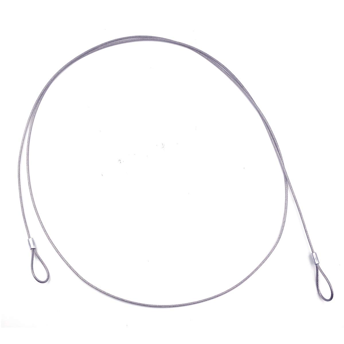 Safety Cable Lock 60’’ Long, Lightning Bulbs Hanging Safety Cable Lightweight Braided Stainless Steel by XC-Cable (60 Inch)