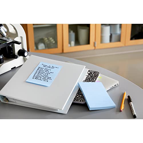 Post-it Super Sticky Recycled Notes, 4x6 in, 3 Pads, 2x the Sticking Power, Poptimistic, Bright Colors, 30% Recycled Paper (660-3SST)