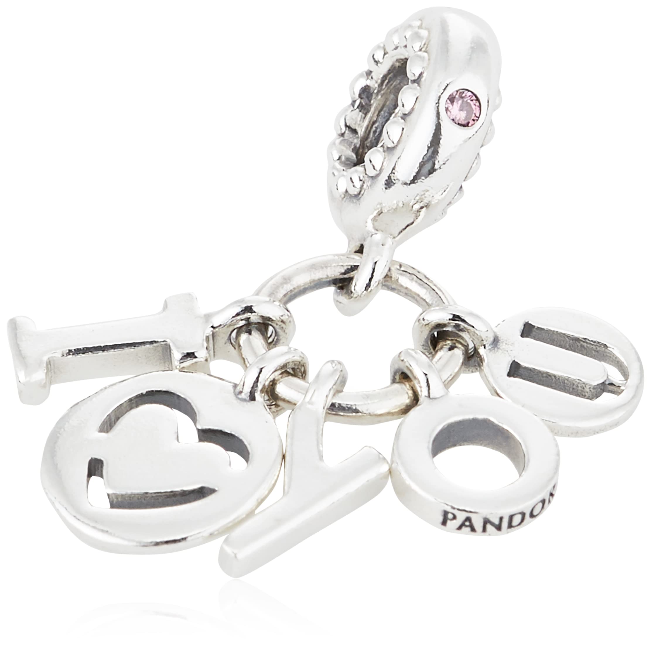 PANDORA I Love You, Fancy Fuchsia Pink CZ