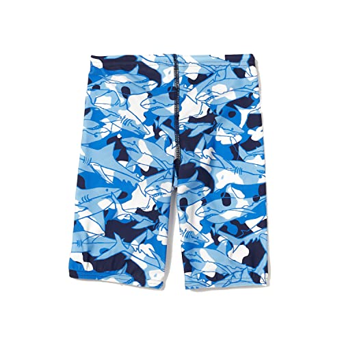 Speedo Boys' Swimsuit Jammer Begin to Swim Solid, Shark Park Alaska Blue, 8