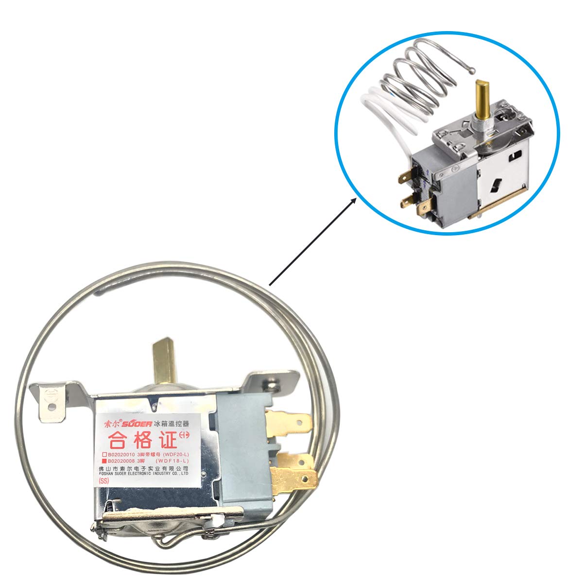Universal refrigerator freezer refrigerator thermostat WDF-18 temperature control 220-250V / 5 (4) A / 50 / 60Hz