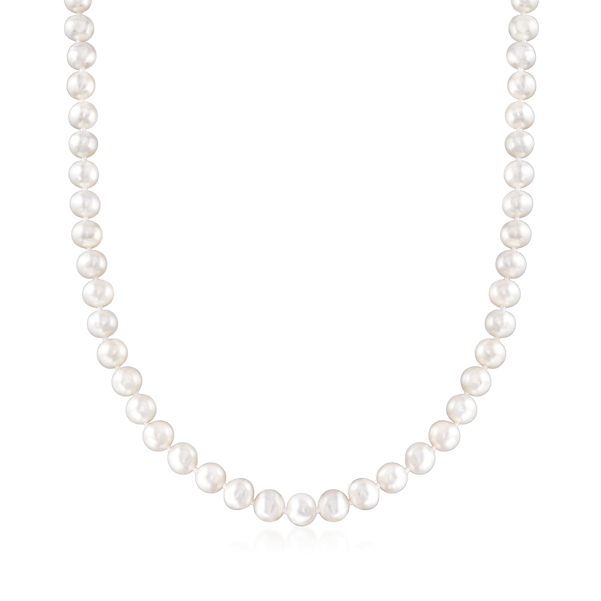 Ross-Simons Cultured Pearl Necklace with Sterling Silver Magnetic Clasp
