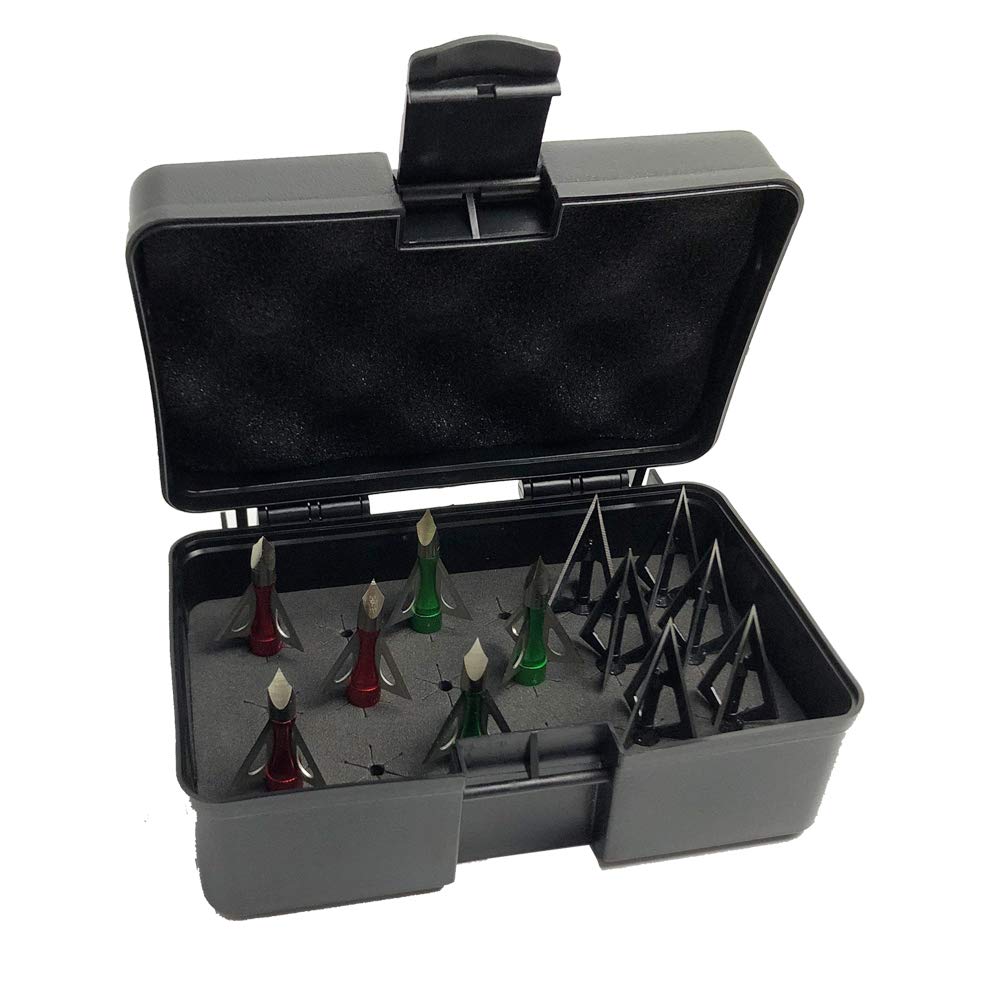 Smarkey Archery Broadheads Fixed Blades Arrow Head Tips for Crossbow Recurve Bow and Compound Bow Hunting-12pcs Hunting Broadheads Package