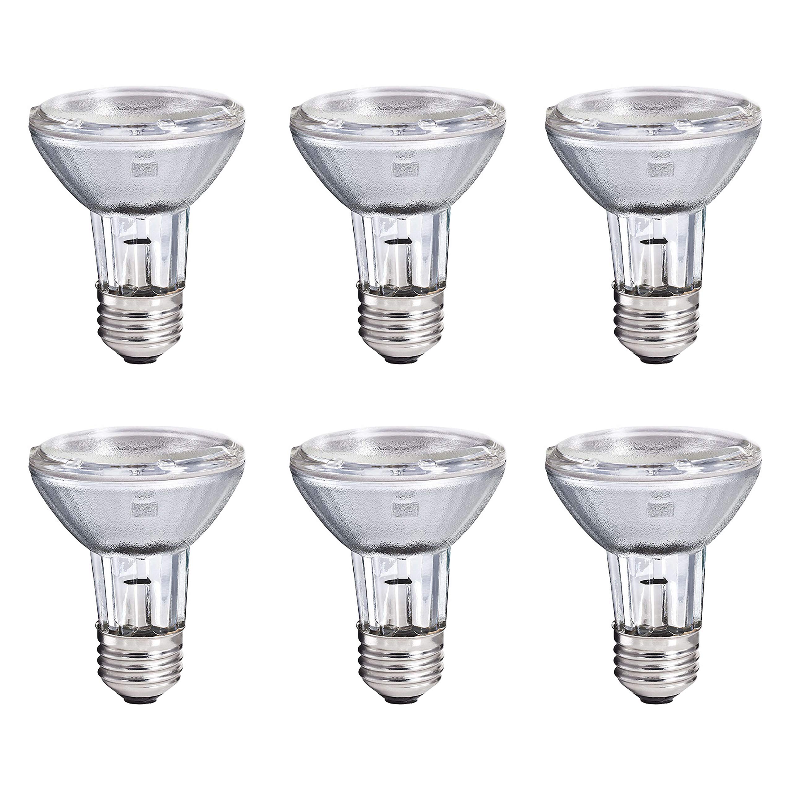 Philips 41973-9 EcoVantage 39 Watt (50W Equivalent) Halogen PAR20, E26 Medium Base, Dimmable Spot Light Bulb, 6 Pack